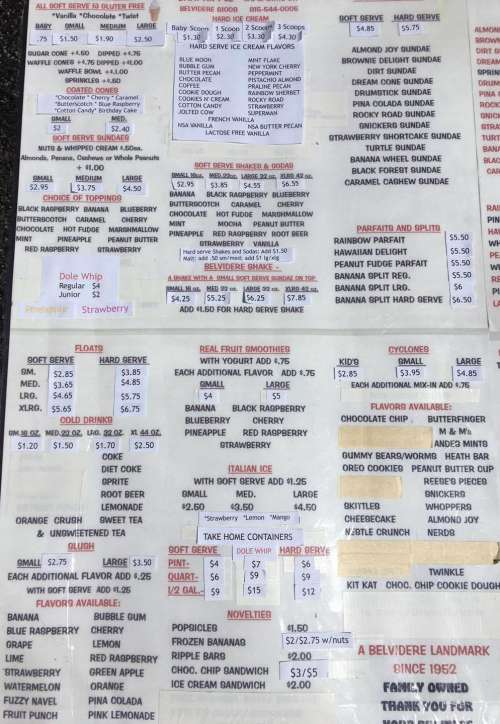 Dari Ripple menu in Belvidere, Illinois, USA