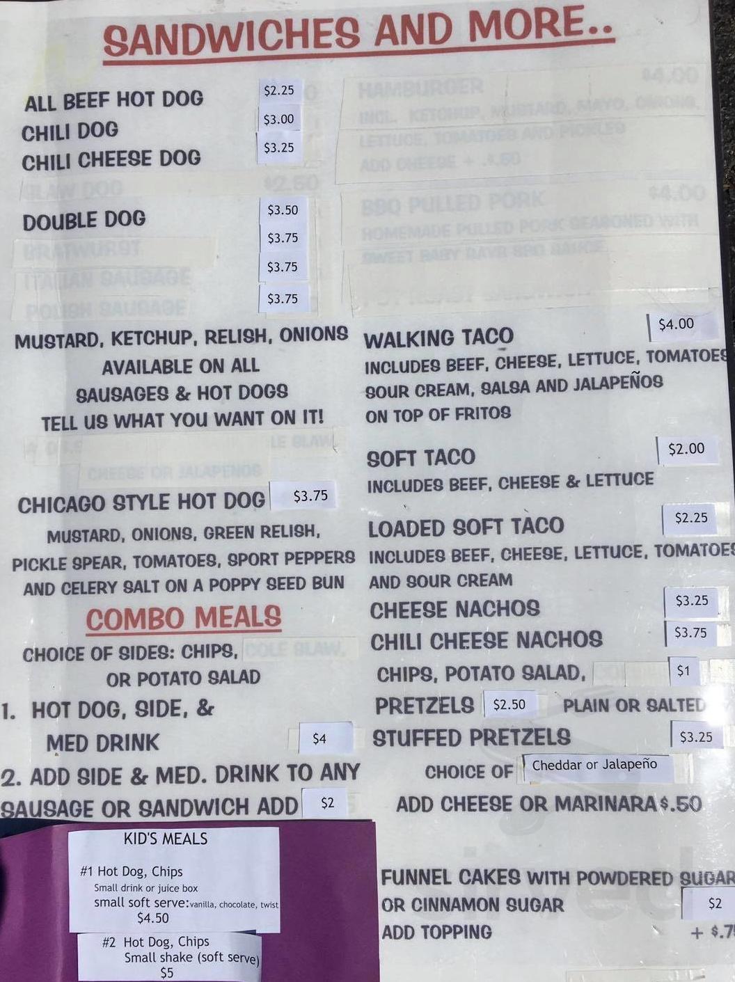 Dari Ripple menu in Belvidere, Illinois, USA