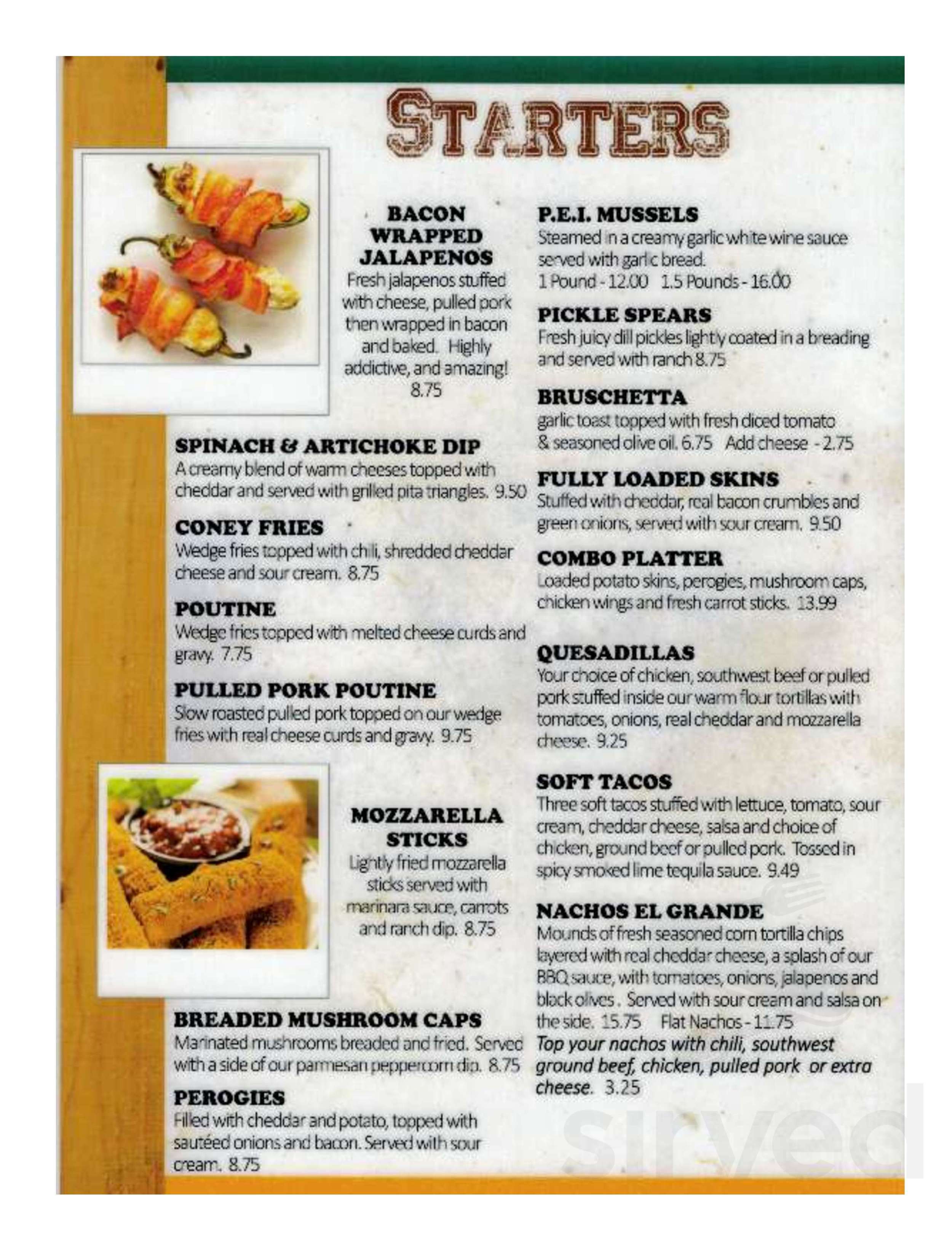 Hurricanes menus in Windsor, Ontario, Canada