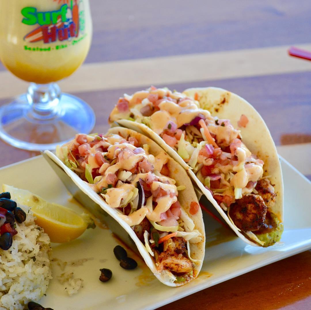 Surf Hut menu in Destin, Florida, USA