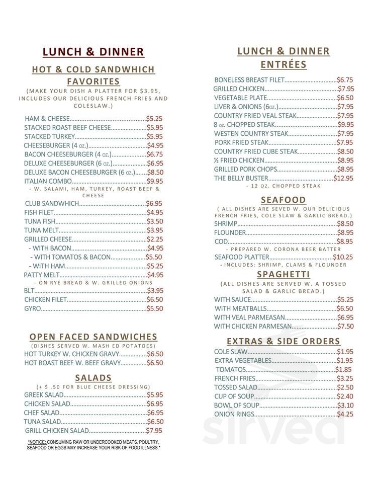 301 Family Restaurant menu in Tampa, Florida, USA