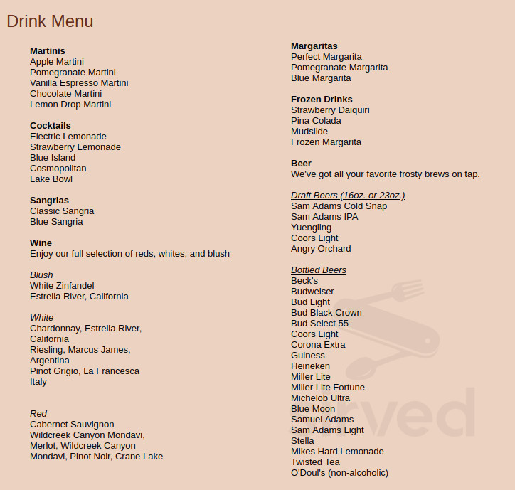 Lake Pizza & Restaurant menus in Webster, Massachusetts, United States