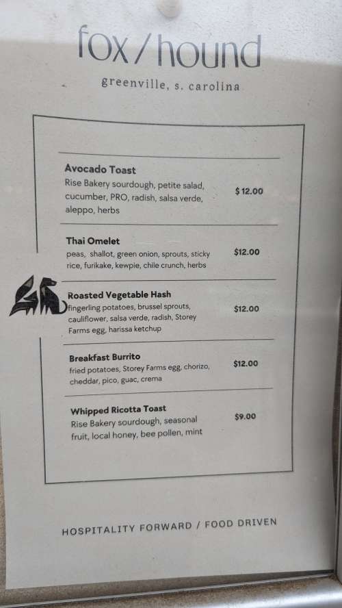 Due South Coffee Roasters menu in Greenville, South Carolina, USA