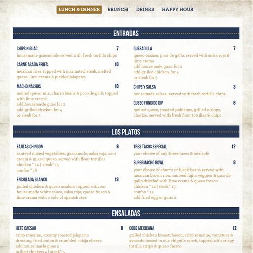 El Hefe Scottsdale menu in Scottsdale, Arizona, USA