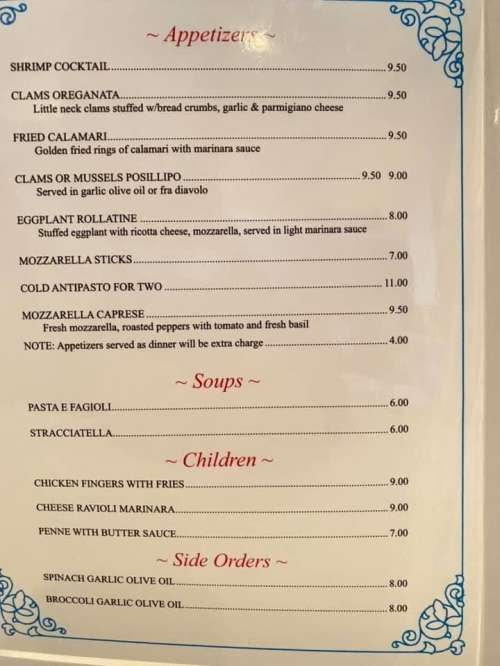 Casa Bella menu in Scranton, Pennsylvania, USA