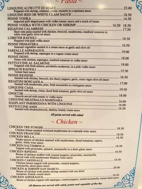 Casa Bella menu in Scranton, Pennsylvania, USA