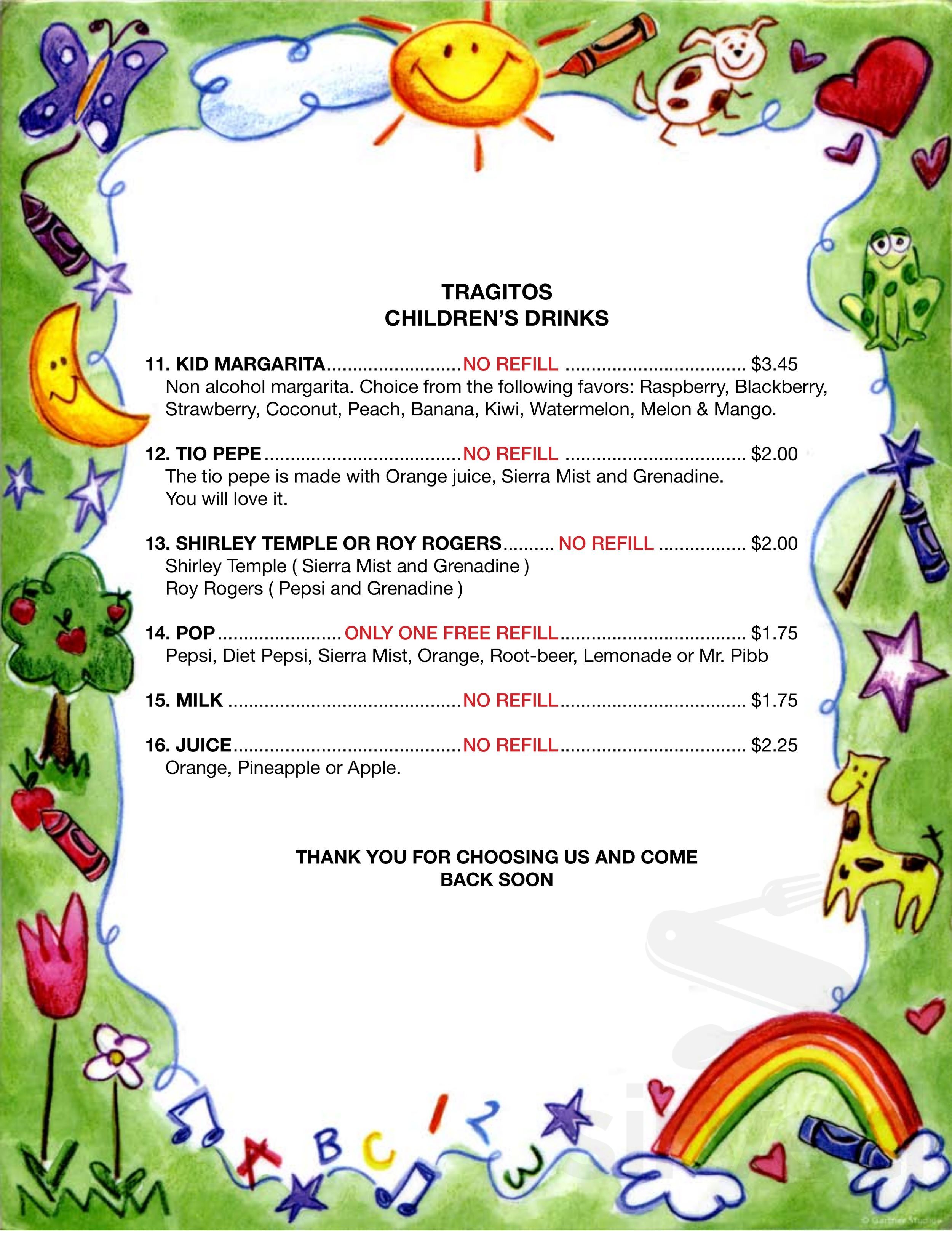 Menu for Aztecas Family Mexican Restaurant in Grand Junction, CO | Sirved
