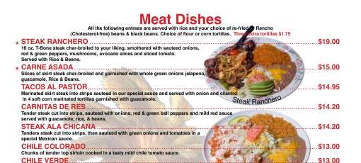 Menu for Aztecas Family Mexican Restaurant in Grand Junction, CO | Sirved