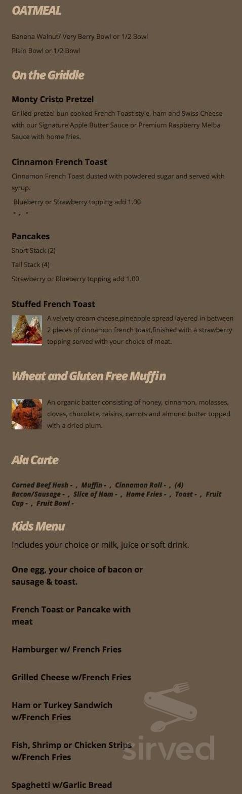 Kathy's 126 Restaurant & Lounge menu in Flushing, Michigan, USA