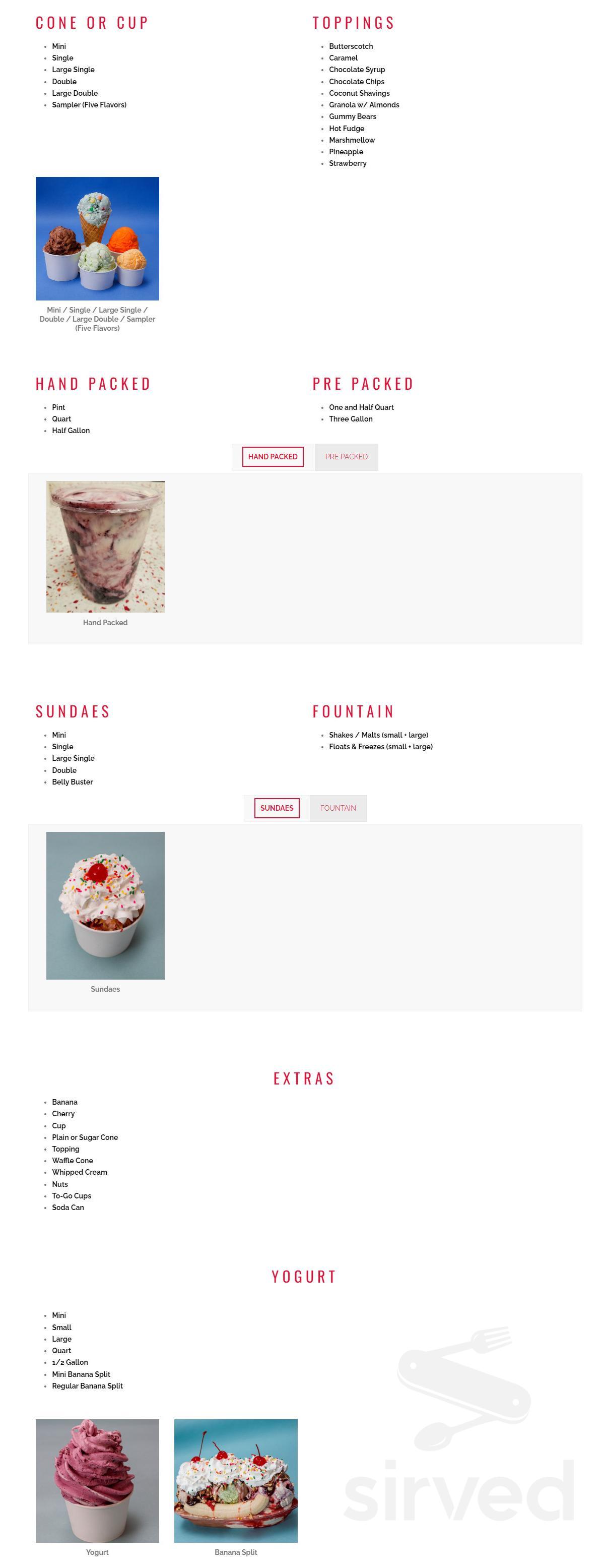 Sweet Retreat menu in Morgan Hill, California, USA