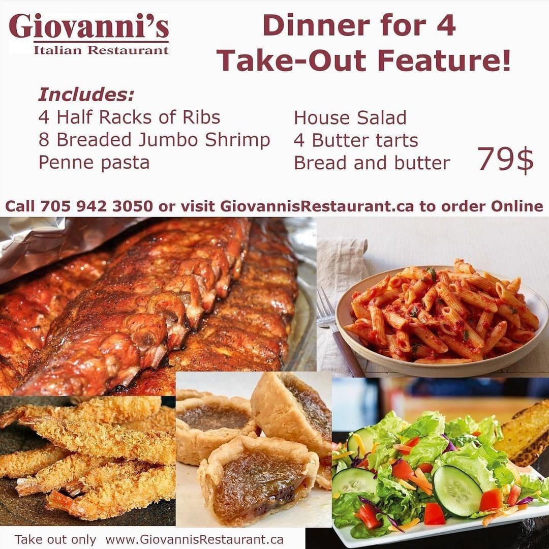 Giovanni's Restaurant menus in Sault Ste. Marie, Ontario, Canada