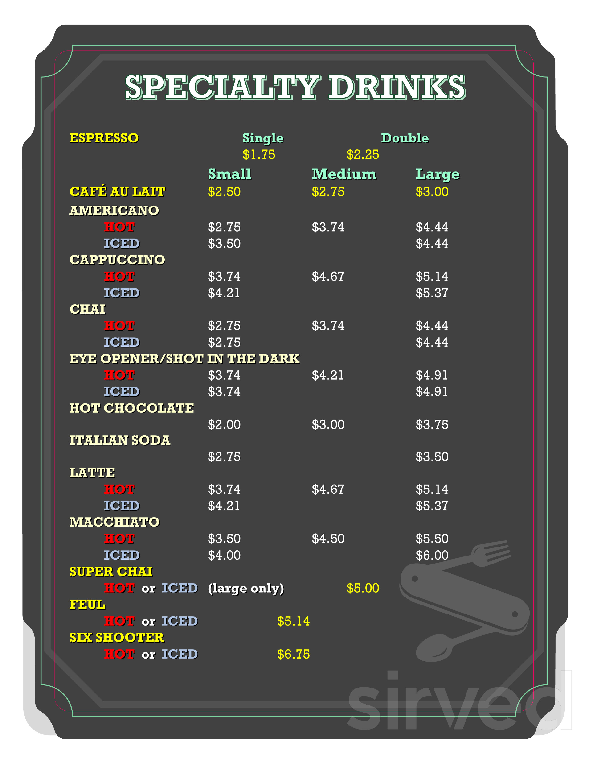What's Brewin Cafe menu in Beverly, Massachusetts, USA