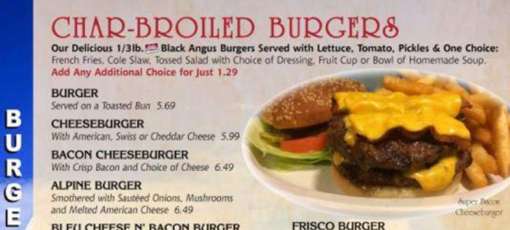 Menu for Alpine View Restaurant in Rockford, IL | Sirved