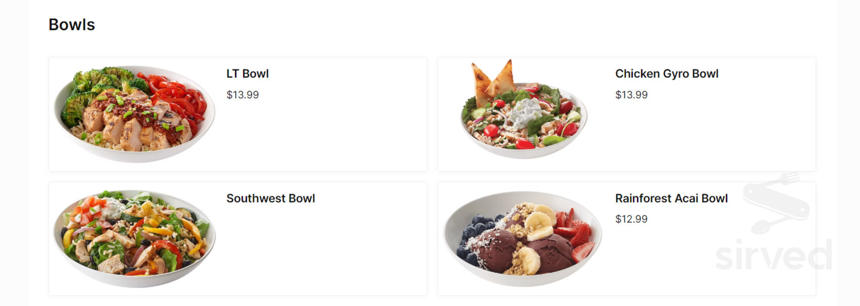 LifeCafe menu in Northbrook, Illinois, USA