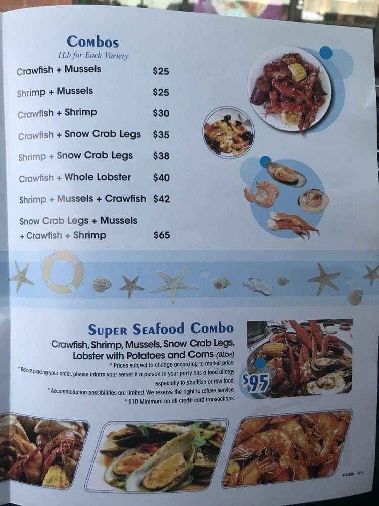 Ugly Crab menu in Avon, Indiana, USA