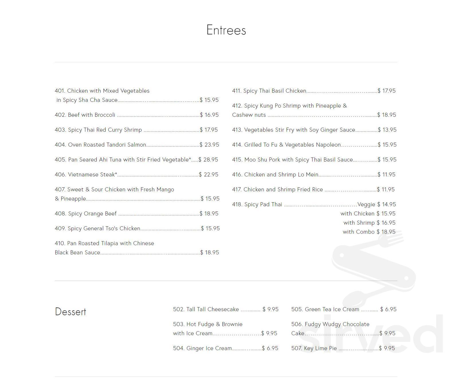 Cafe One 11 menu in Johnson City, Tennessee, USA