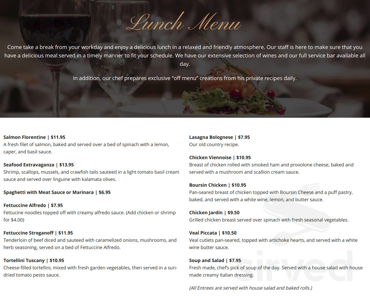 Menu for Bernard's Mediterranean Restaurant in Tyler, TX | Sirved