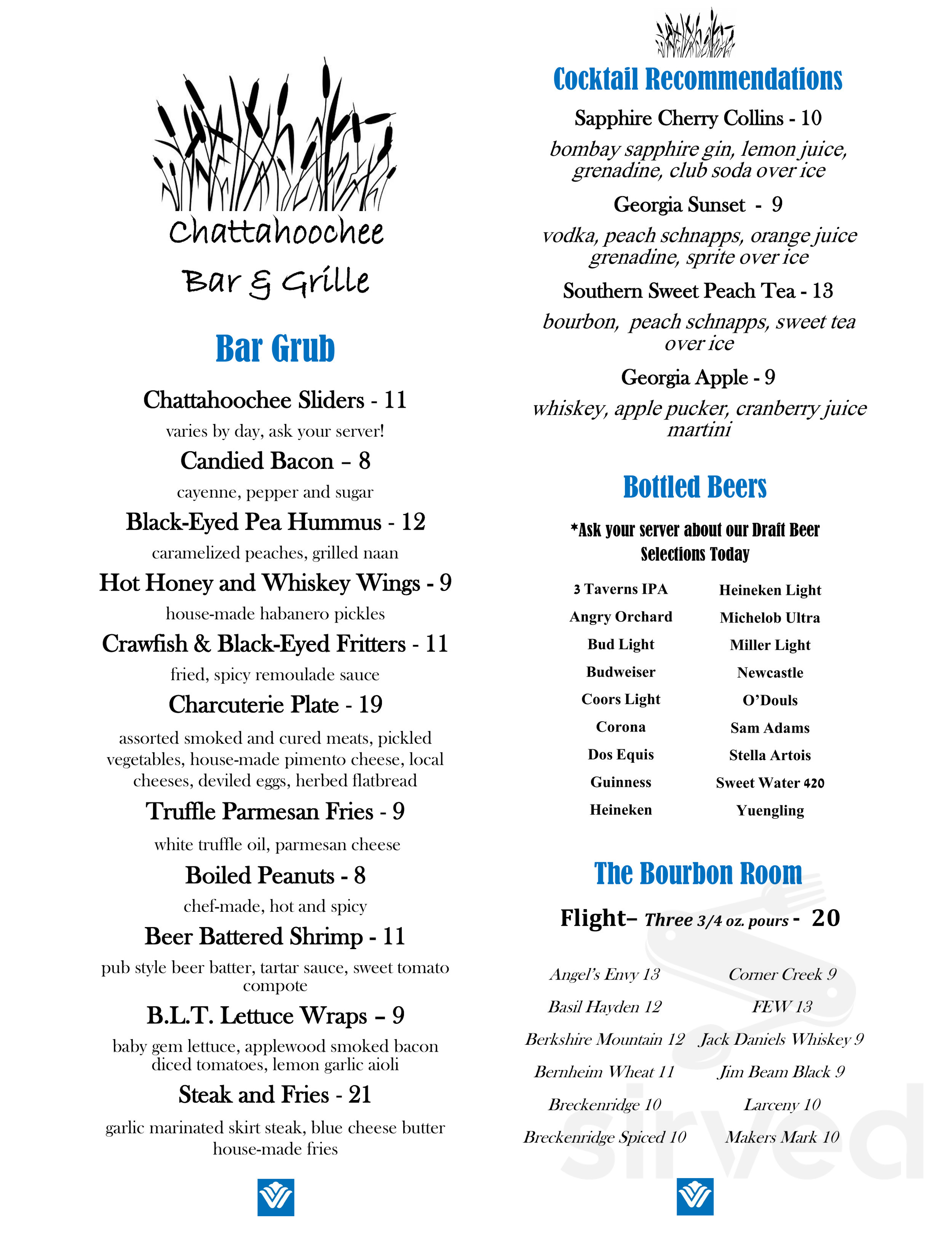 The Chattahoochee Grille menus in Atlanta, Georgia, United States
