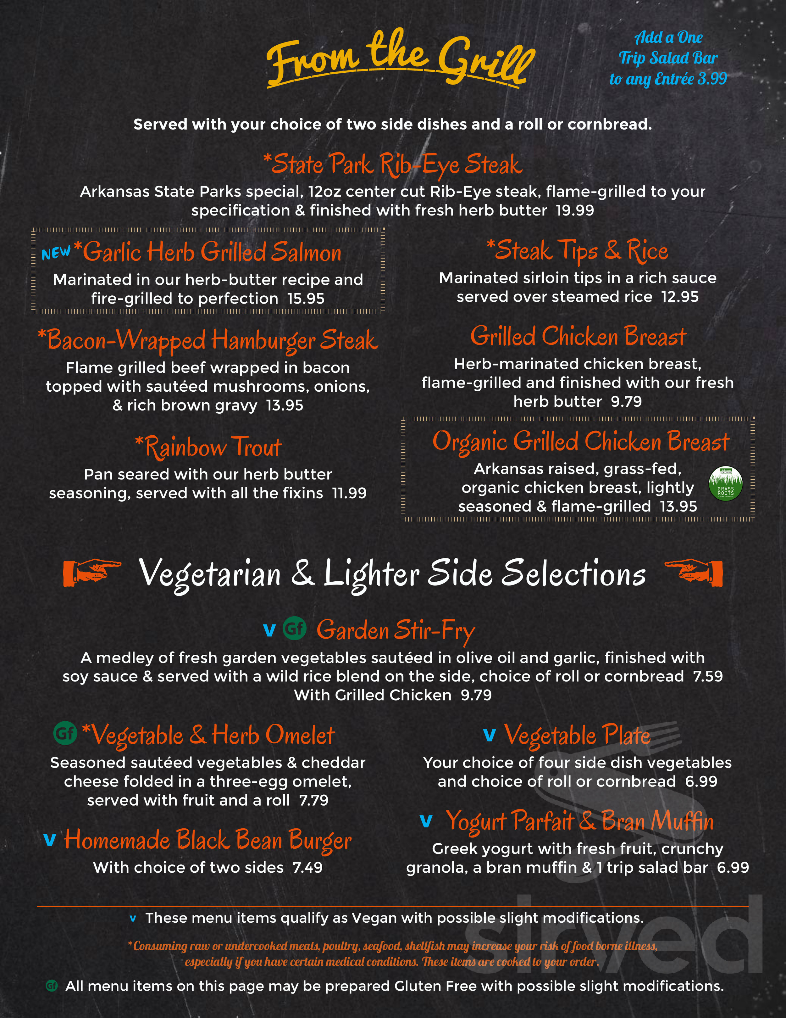 The Skillet menus in Mountain View, Arkansas, United States