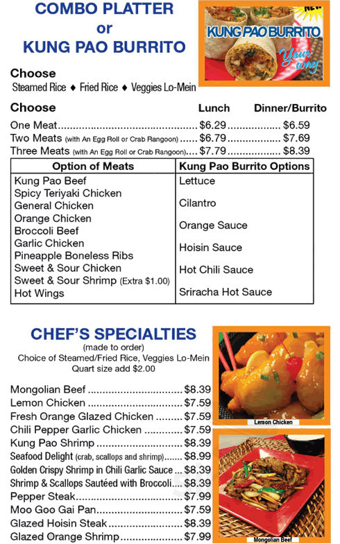 China Go Grill menu in Wichita, Kansas, USA