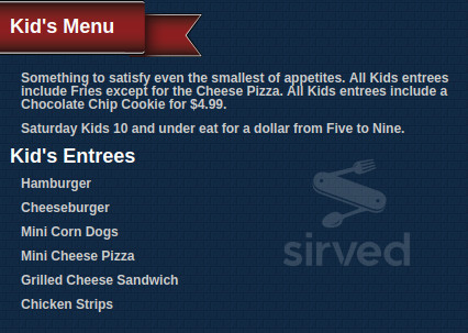 G Allen's Restaurant and Sports Bar menu in Sartell, Minnesota, USA