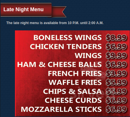 G Allen's Restaurant and Sports Bar menu in Sartell, Minnesota, USA