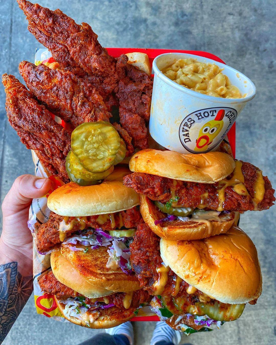 Dave's Hot Chicken menu in Sherman Oaks, California, USA