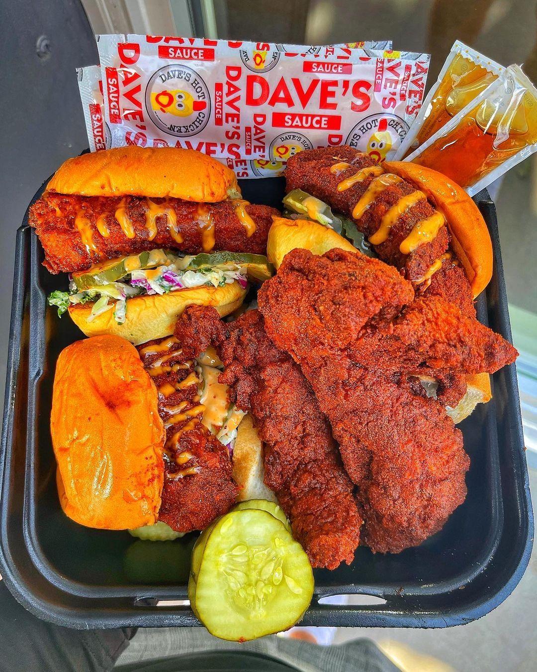 Dave's Hot Chicken menu in Milwaukee, Wisconsin, USA