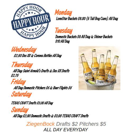 Potato Shack menu in Huntsville, Texas, USA