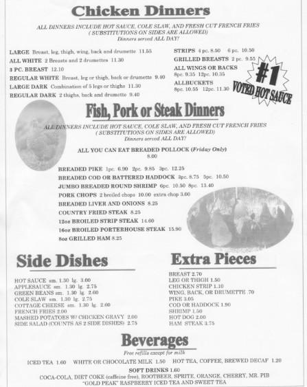 Village Inn Chicken menu in Norton, Ohio, USA