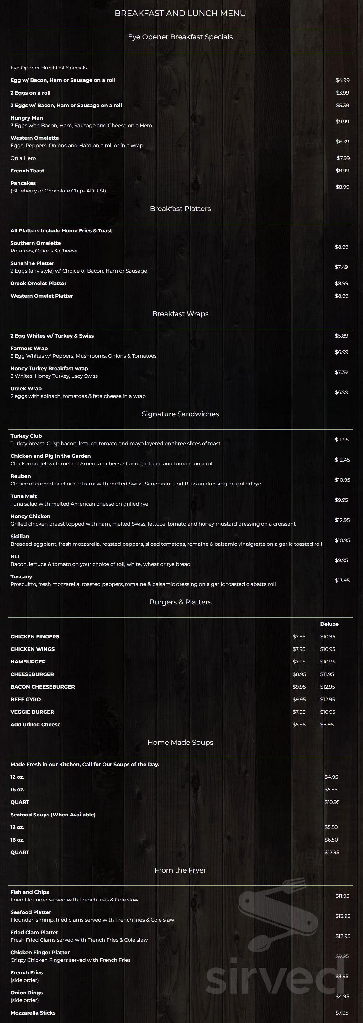 Thrifty Deli menu in Ronkonkoma, New York, USA