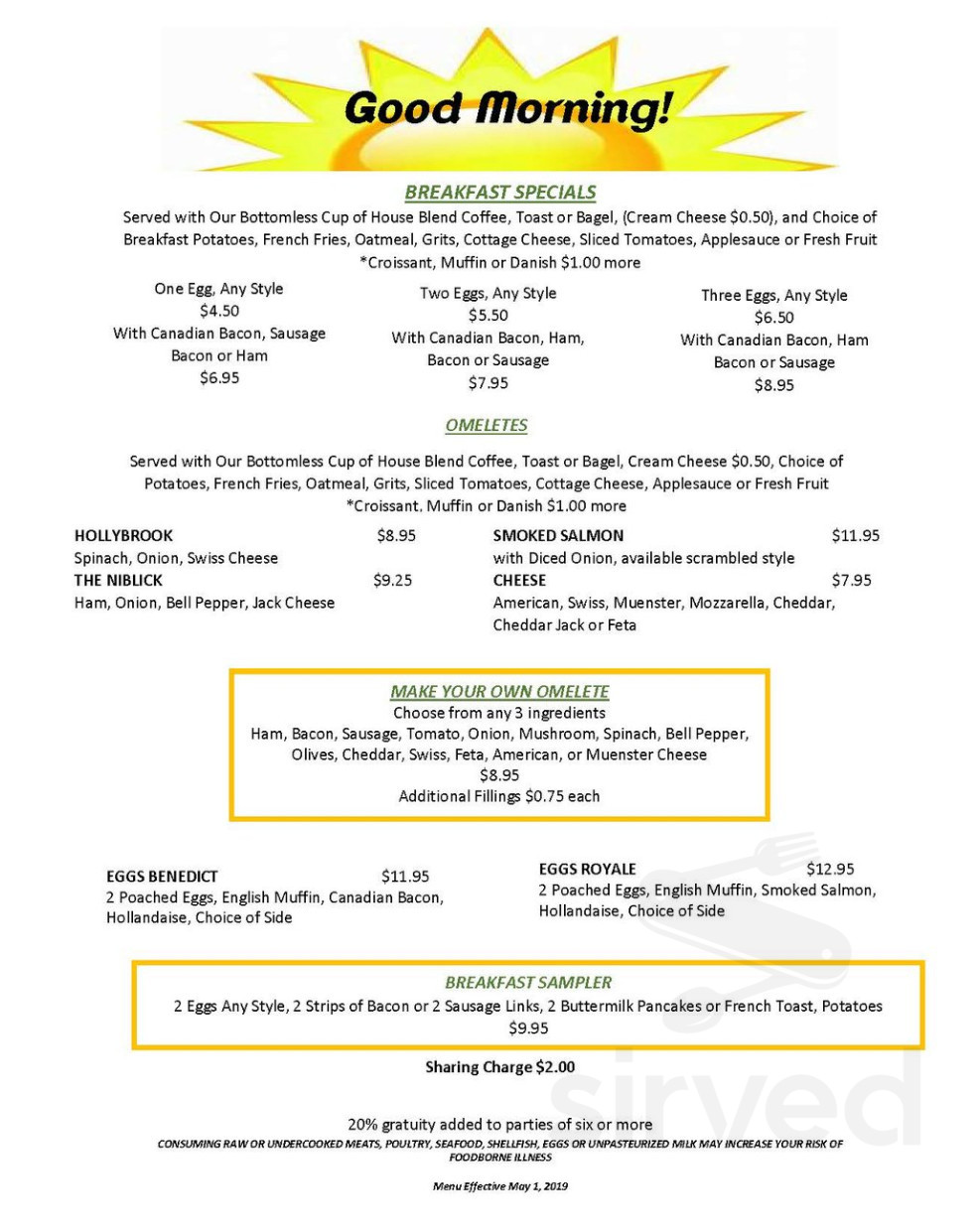 Hollybrook Golf & Tennis Club menu in Pembroke Pines, Florida, USA