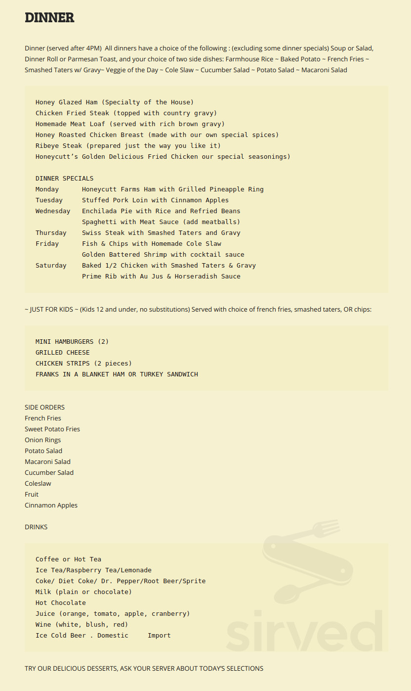 Honeycutt Farms menus in Murrieta, California, United States