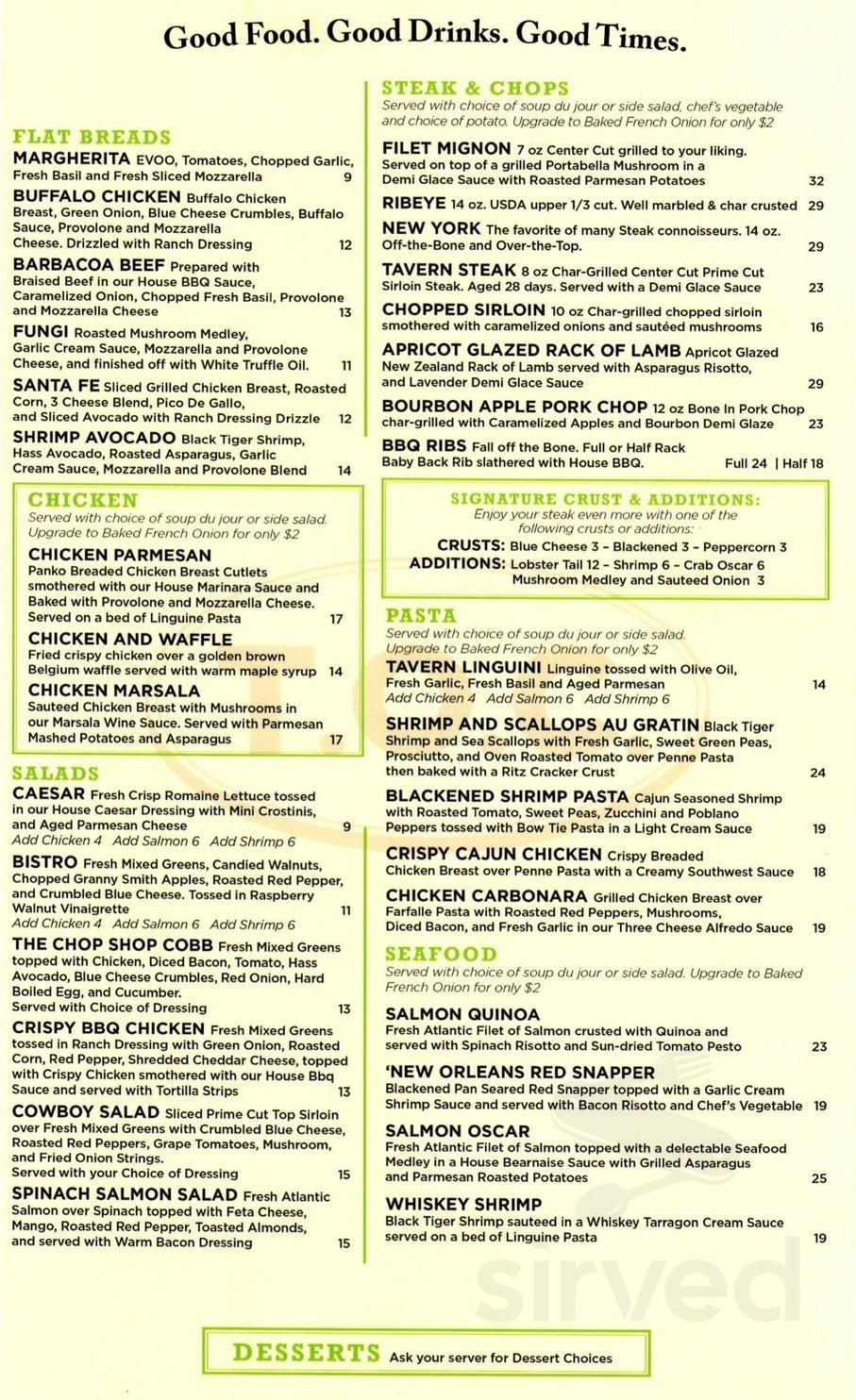 Tavern On Clark menus in Rockford, Illinois, United States