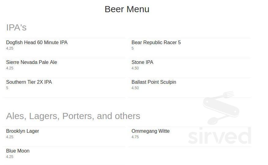 Menu for Lasca's Restaurant & Carry Out in Auburn, NY | Sirved