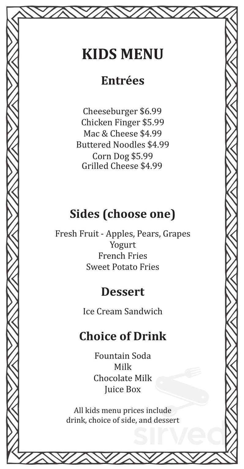 Dooley's menu in West Bend, Wisconsin, USA