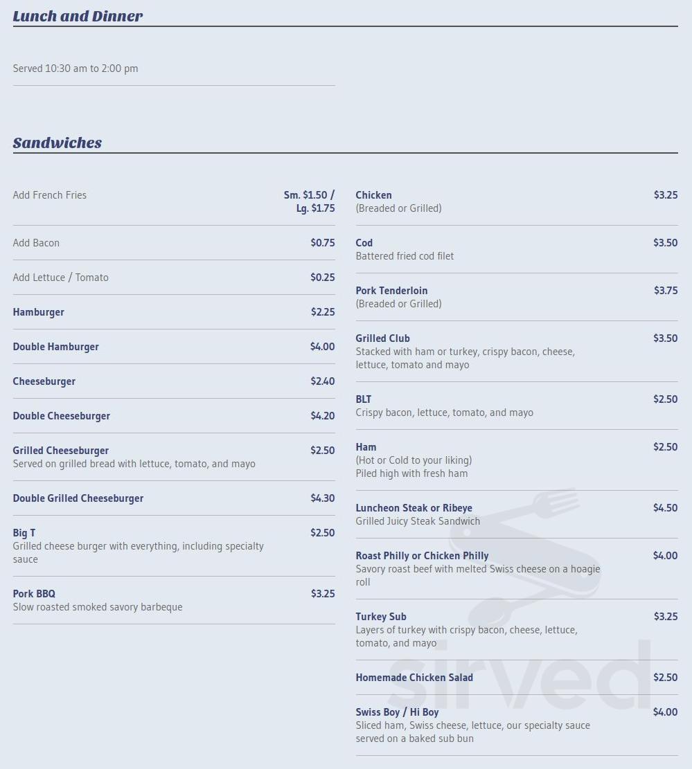 Kountry Kitchen menu in Teutopolis, Illinois, USA