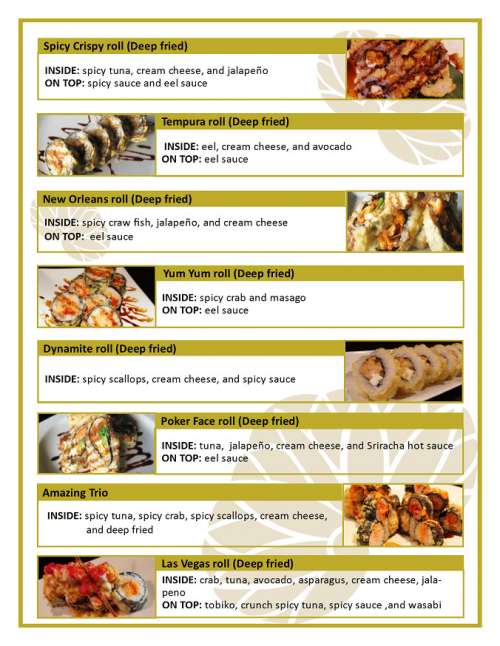Shogun Japanese Steak & Sushi menu in Murray, Kentucky, USA