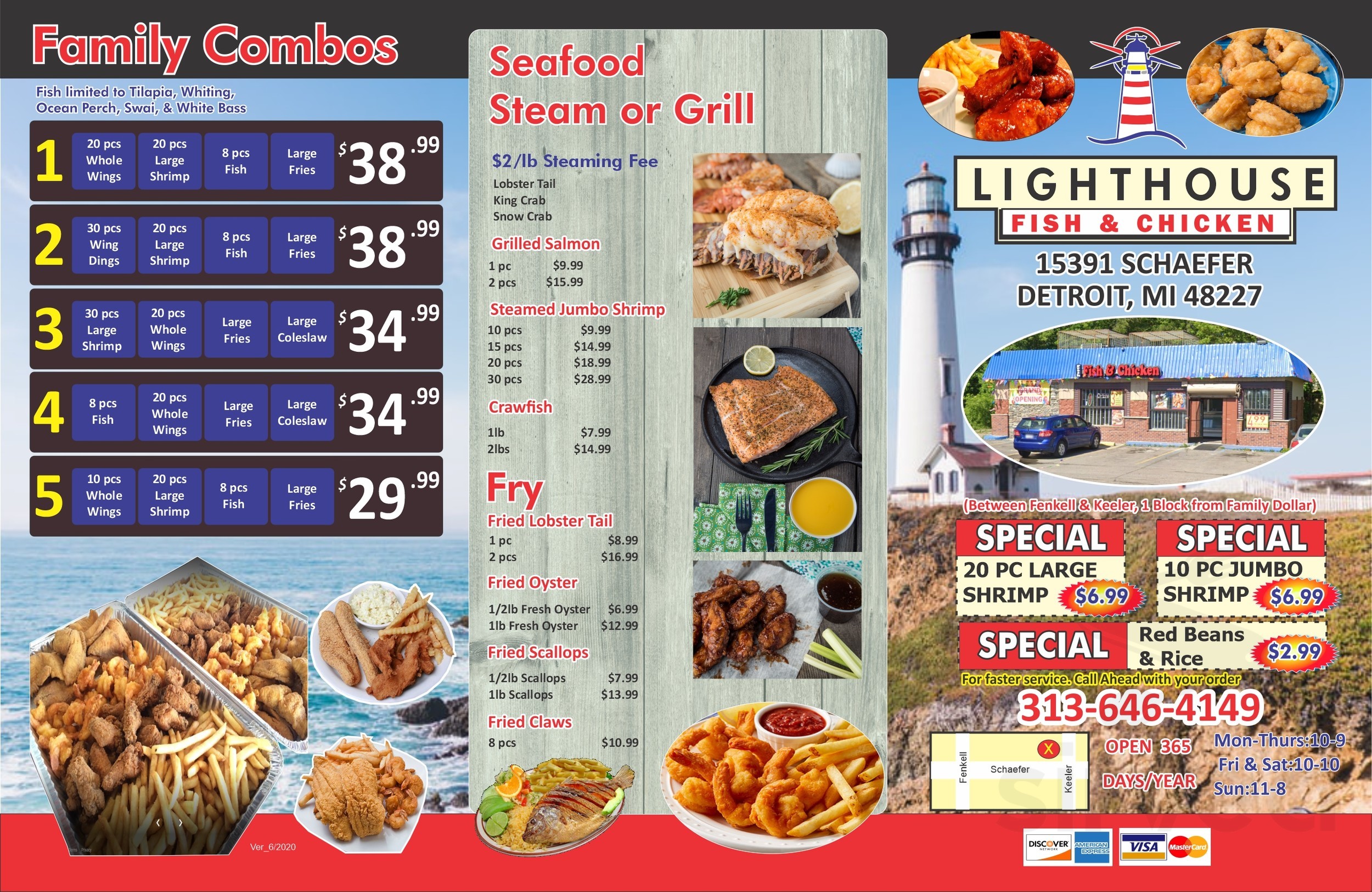 LightHouse Fish & Chicken menu in Detroit, Michigan, USA