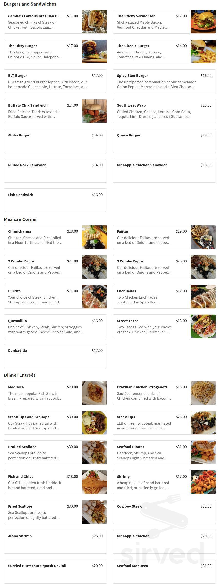 Menu for The Little Grille at the Mill in Bradford, VT | Sirved