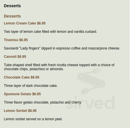 Davide Italian Cafe menu in Marco Island, Florida, USA