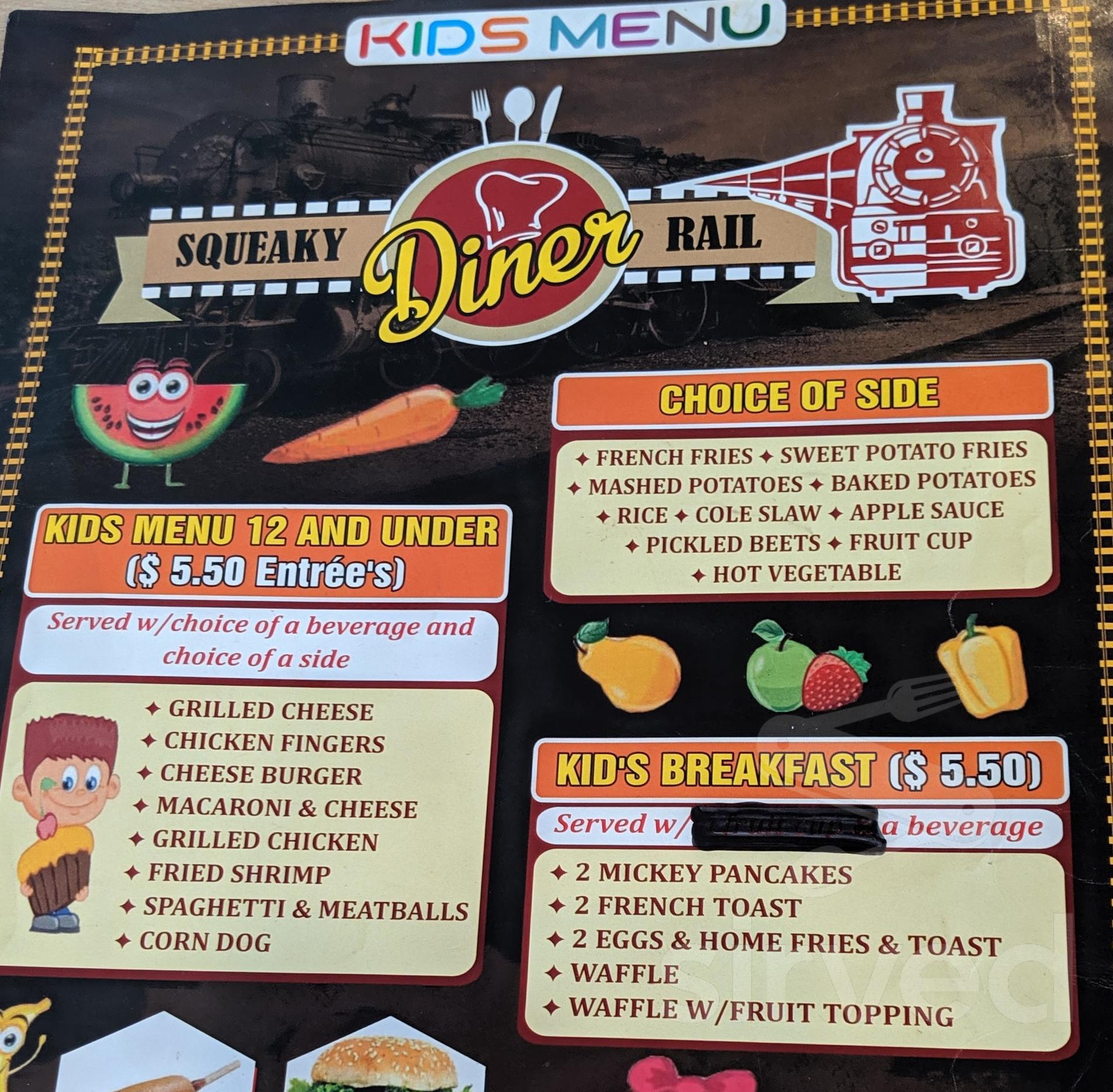Squeaky Rail Diner menus in Enola, Pennsylvania, United States