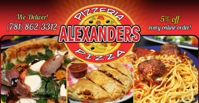 Menu for Alexander's Pizza in Lexington, MA | Sirved