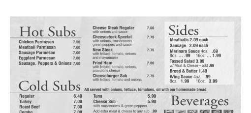 Menu for Downtown OIP & Grille in Lewistown, PA | Sirved