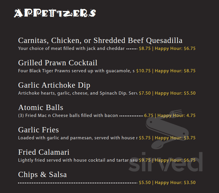 Garlic Brothers Restaurant and Bar menu in Stockton, California, USA