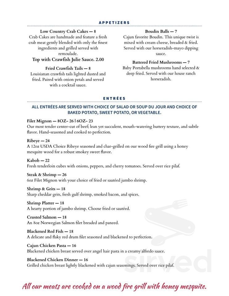 Menu - Laurel MS's Cafe La Fleur | Sirved