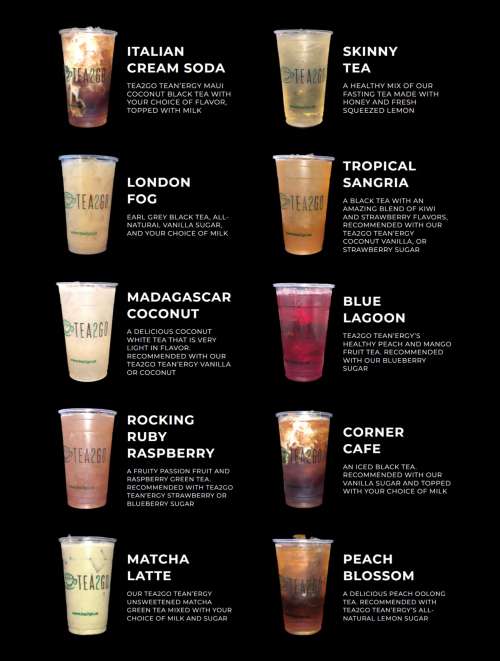 Tea2Go Andrews menu in Andrews, Texas, USA