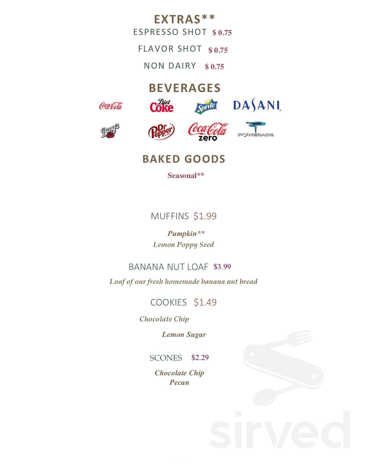 Menu - Purvis MS's The Daily Grind | Sirved