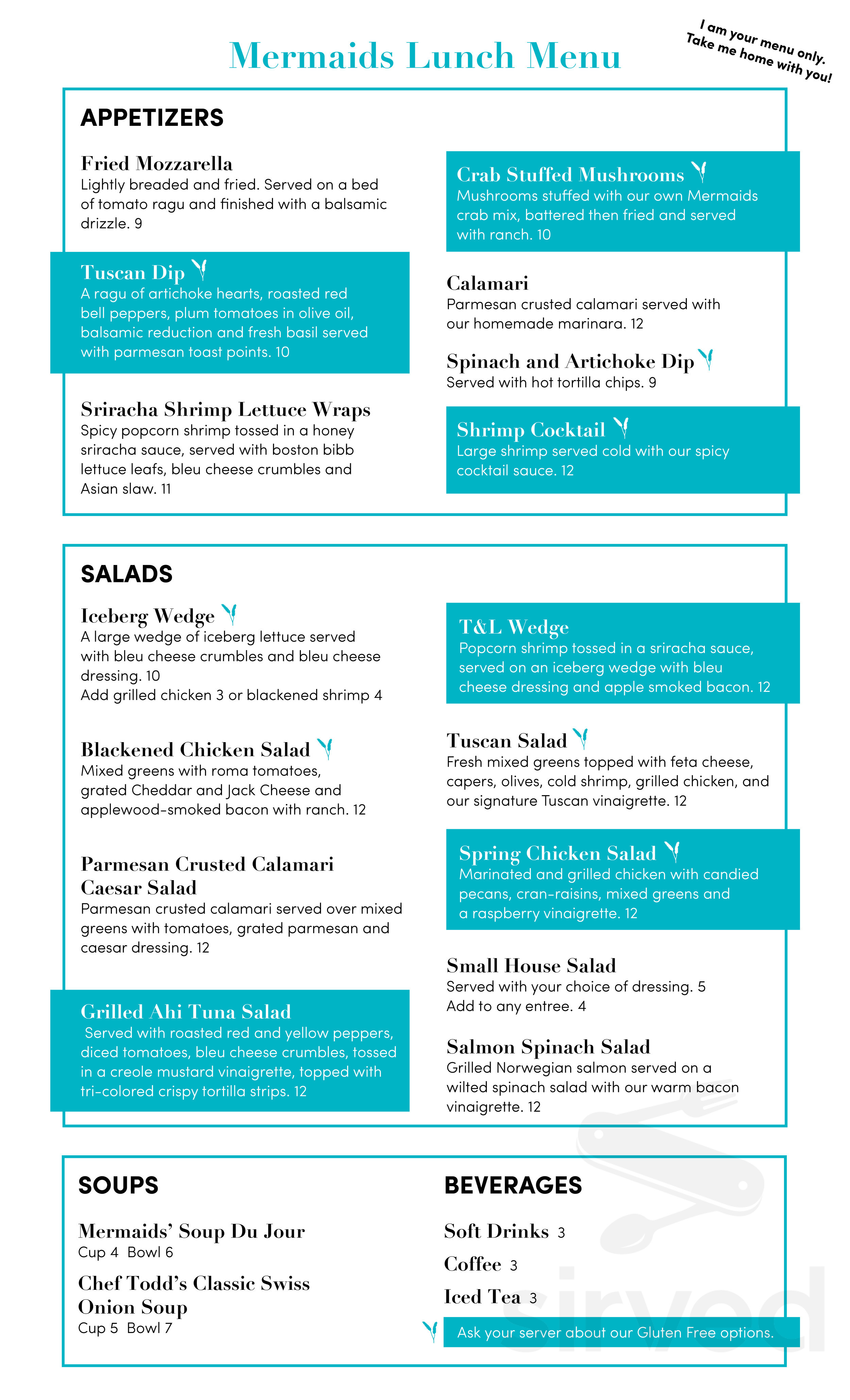 Mermaids Seafood Restaurant, Catering, & Venue menu in Fayetteville ...