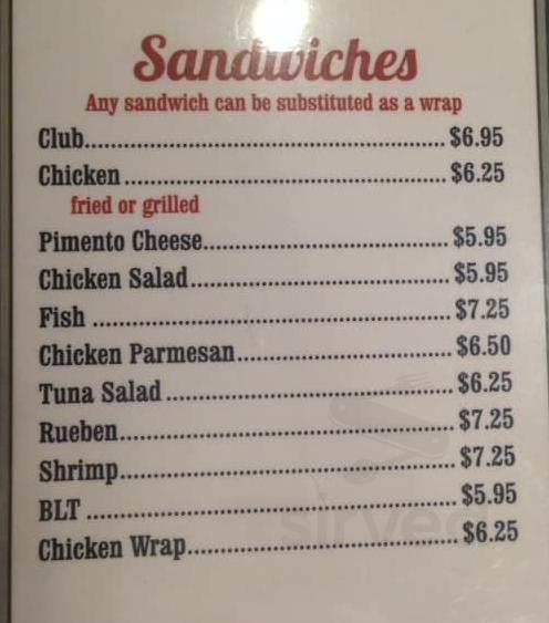 Village Bar & Grille menu in Myrtle Beach, South Carolina, USA